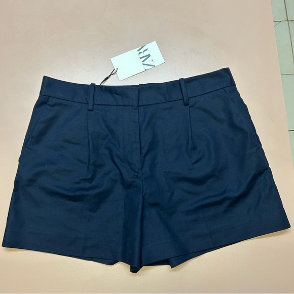 Zara | Shorts | L Nwt Zara Navy Blue Shorts | Poshmark